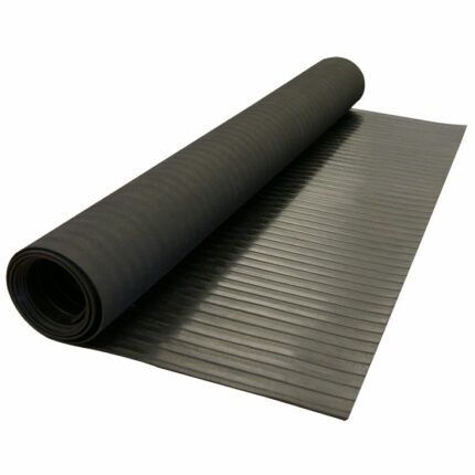 "Corrugated Wide Rib" Rubber Runner Mats