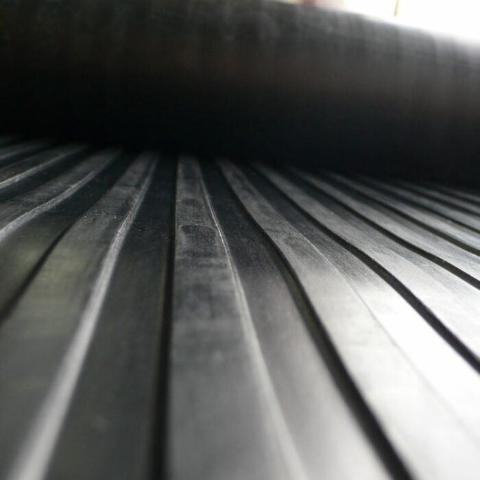 "Corrugated Wide Rib" Rubber Runner Mats